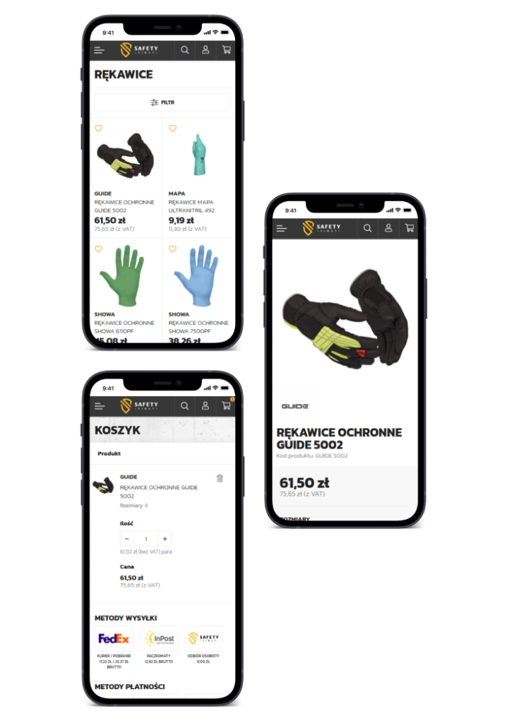 System e-commerce B2C/B2B Magento dla Safety First | Ageno